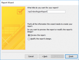 How To Create A Report in Access using SQL Query